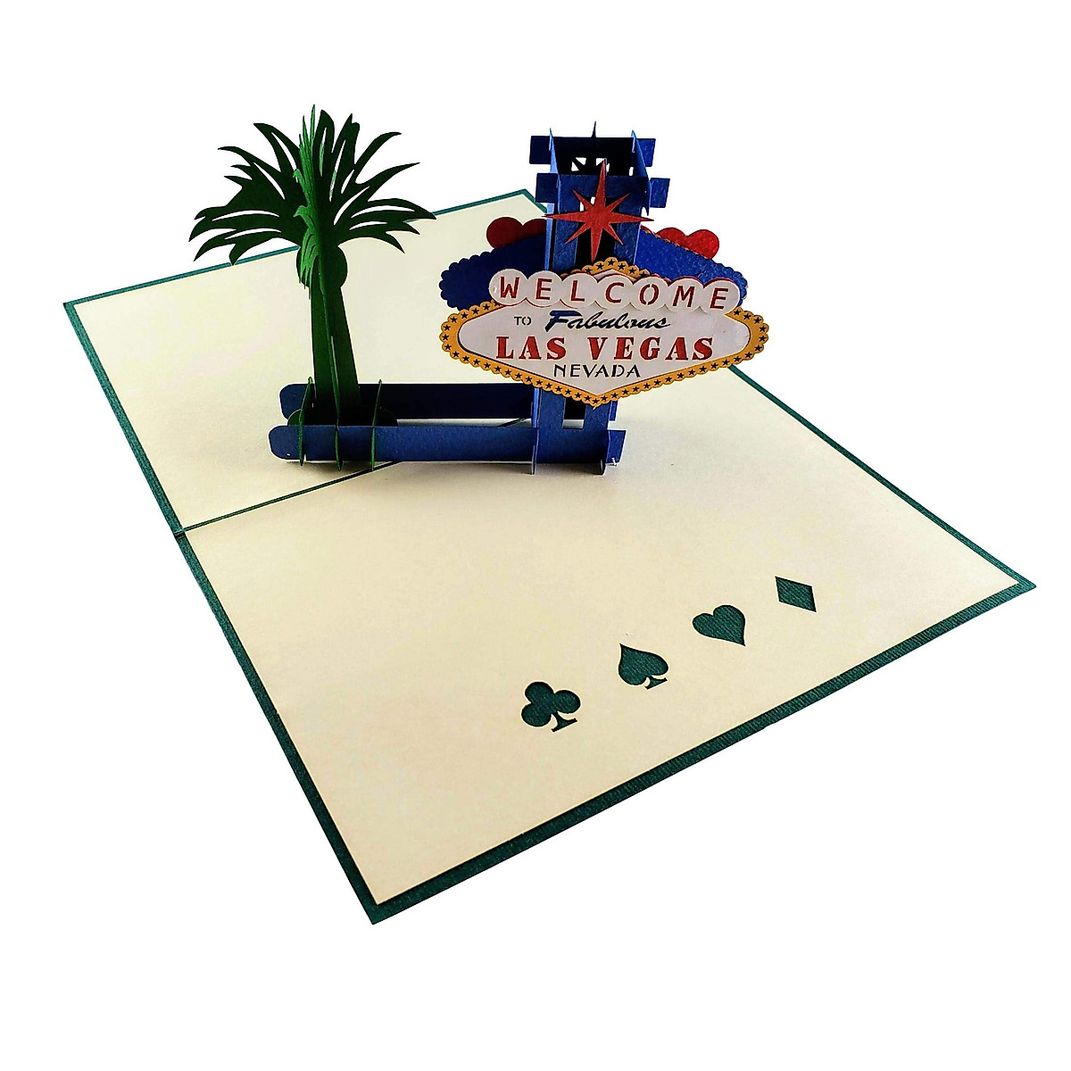iGifts And Cards Las Vegas 3D Pop Up Greeting Card - Lady Luck, Gambling, Money, Fun, Iconic, Half-Fold, Special Occasion, Thank You, Mother's & Father's Day, Just Because, Happy Birthday