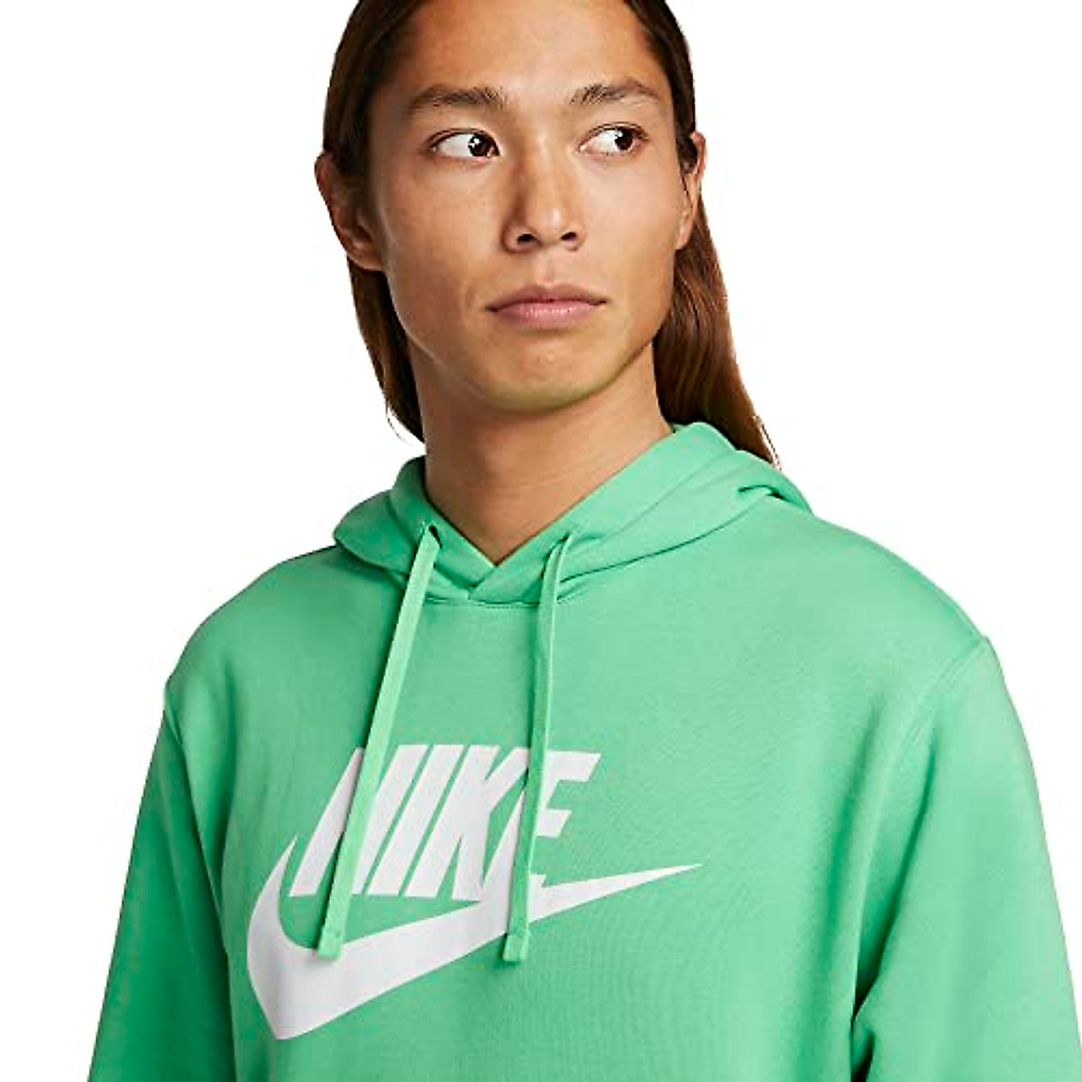 Nike Sportswear Club Fleece Men's Graphic Pullover Hoodie (Light Green Spark/Light Green Spark, Small)