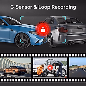 AZDOME M330 1080P FHD Dash Cam, Built-in WiFi Dashcams for Cars, Voice Control Car Camera, 0.96" Screen, Super Capacitor, Night Vision, G-Sensor, Parking Monitor, Loop Recording