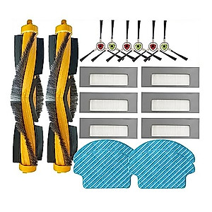 ORCOW Robotic Vacuum Cleaner Main Side Brush Hepa Filter Mop Cloth Rag Replacement Accessories Compatible with Ecovacs Debot DE55 DE53 DE35