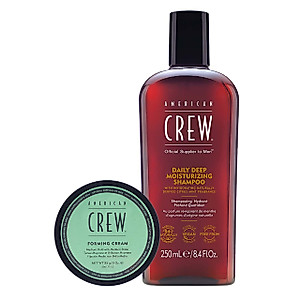 American Crew Men's Gift Set Hair Forming Cream and Daily Deep Moisturizing Shampoo
