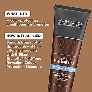 John Frieda Brilliant Brunette Multi-Tone Revealing Moisturizing Conditioner 8.45 oz (Pack of 3)