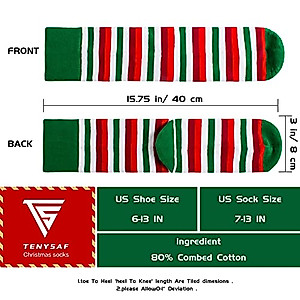 TENYSAF Fun Christmas Socks for Men - Funny Xmas Gifts for Men and Women Novelty Cozy Unisex Crew Cotton Sock Set