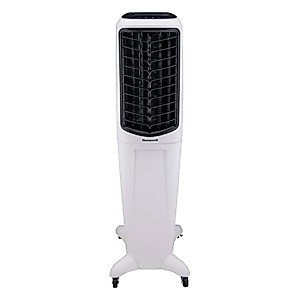 Honeywell Indoor Portable Evaporative Tower Air Cooler with Fan & Humidifier, Washable Dust Filter & Remote Control, TC50PEU, White
