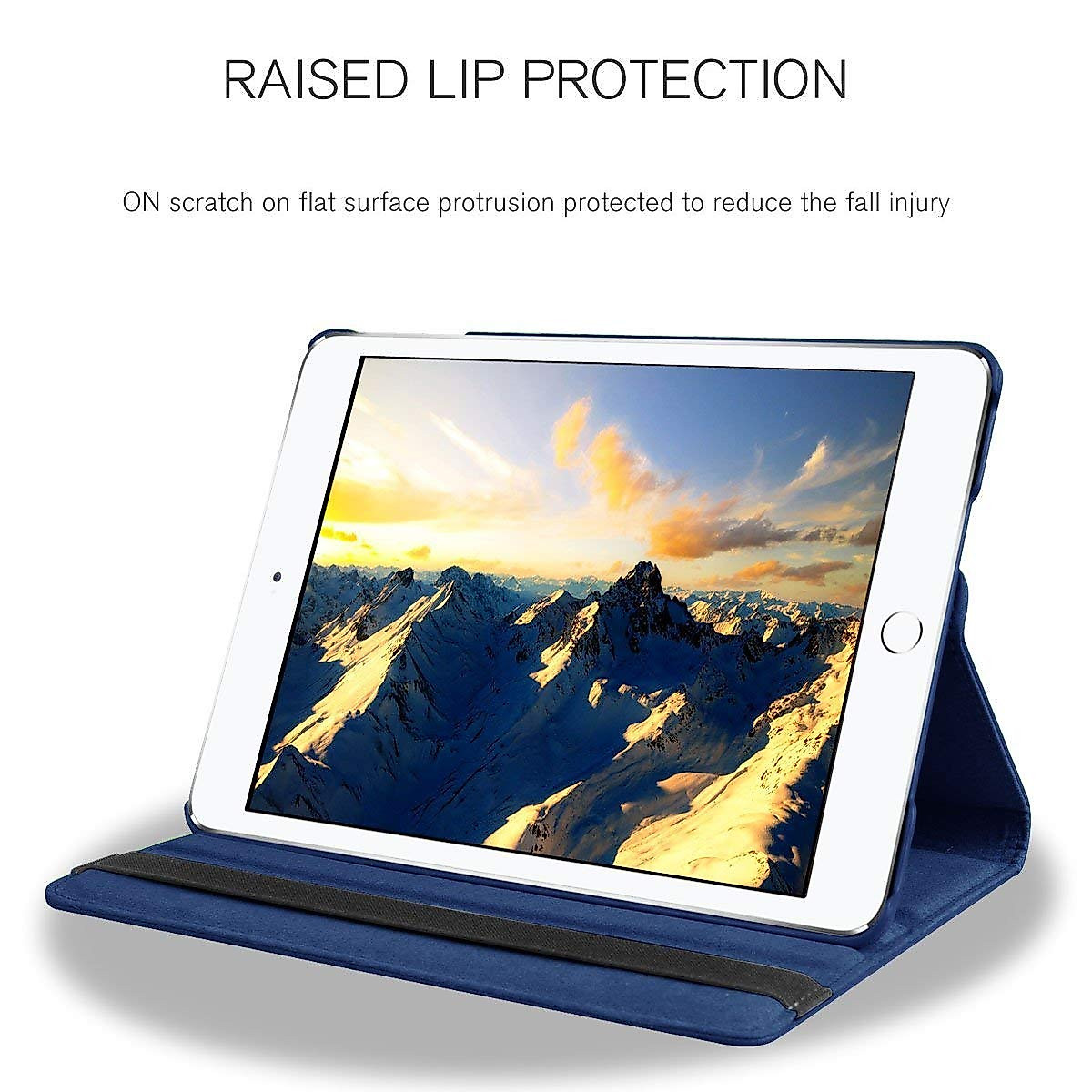 Newraturner Case for iPad 2/3/4 Case - 360 Degree Rotating Stand Smart Case Protective Cover with Auto Wake Up/Sleep Feature for Apple iPad 4, iPad 3 & iPad 2(Navy)
