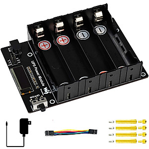Bicool Waveshare Uninterruptible Power Supply UPS Module for Jetson Nano Developer Kit(A02 & B01), Stable 5V Power Output Real Time OLED Monito