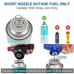 Yqlinnn 2 Pcs Butane Torch Kitchen Blow Lighter, Adjustable Nozzle Direction and Flame Size, Kitchen Torch Lighter Fits All Butane Tanks Ideal for Baking, Barbecue & Camping (Butane Gas Not Included)