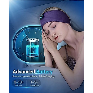 Voerou Sleep Headphones Bluetooth Headband - Adjustable Wireless Sports Sleeping Headphones with Upgraded Battery, Tech Gifts for Men Women Side Sleepers Office Nap, Travel, Yoga, Workout, Meditation