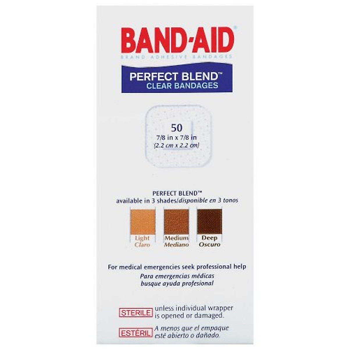 Band-Aid Brand Tru-Stay Clear Spots Discreet First Aid and Wound Care for Minor Cuts and Scrapes, All One Size, 50 Count