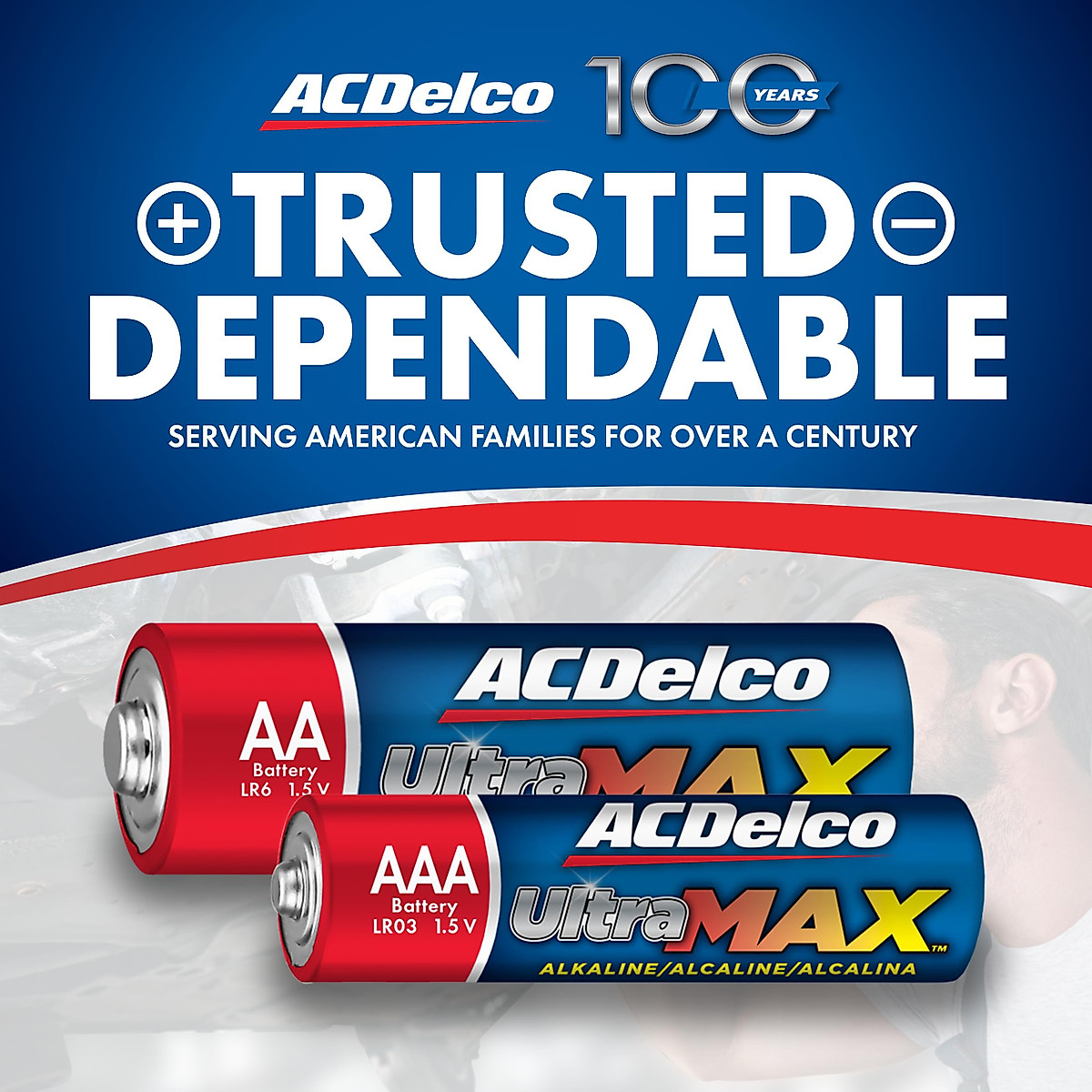 ACDelco UltraMAX 10-Count AAA Batteries, Alkaline Battery with Advanced Technology, 10-Year Shelf Life, Recloseable Packaging