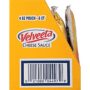 Velveeta Original Cheese Sauce Pouches (24 ct Pack, 4 Boxes of 6 Pouches)