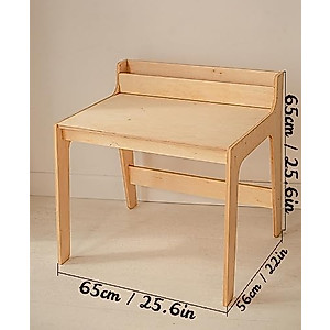 WOOD&ROOM Table with Chair for Children Room, Table for Learnig, Sturdy Table with Chair for Kids, Montessori Table, Art Table with Chair