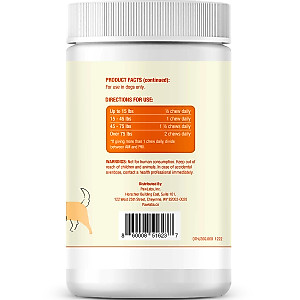 PAWLABS G-Max Joint Support for Dogs - Maximum Strength Hip & Joint Supplement with Glucosamine, Chondroitin, MSM, Green-Lipped Mussel - Relieves Arthritis Pain & Hip Dysplasia - Duck Flavor, 60 Chews