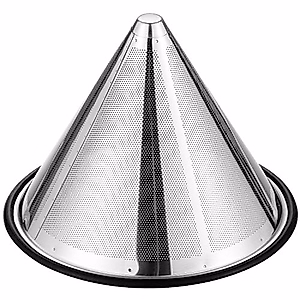 TEEMADE Pour Over Coffee Filter Metal Base Reusable Stainless Steel Coffee Dripper Perfect for Chemex Hario Bodum & Other Coffee Makers Paperless Coffee Filter for Sustainable Brewing