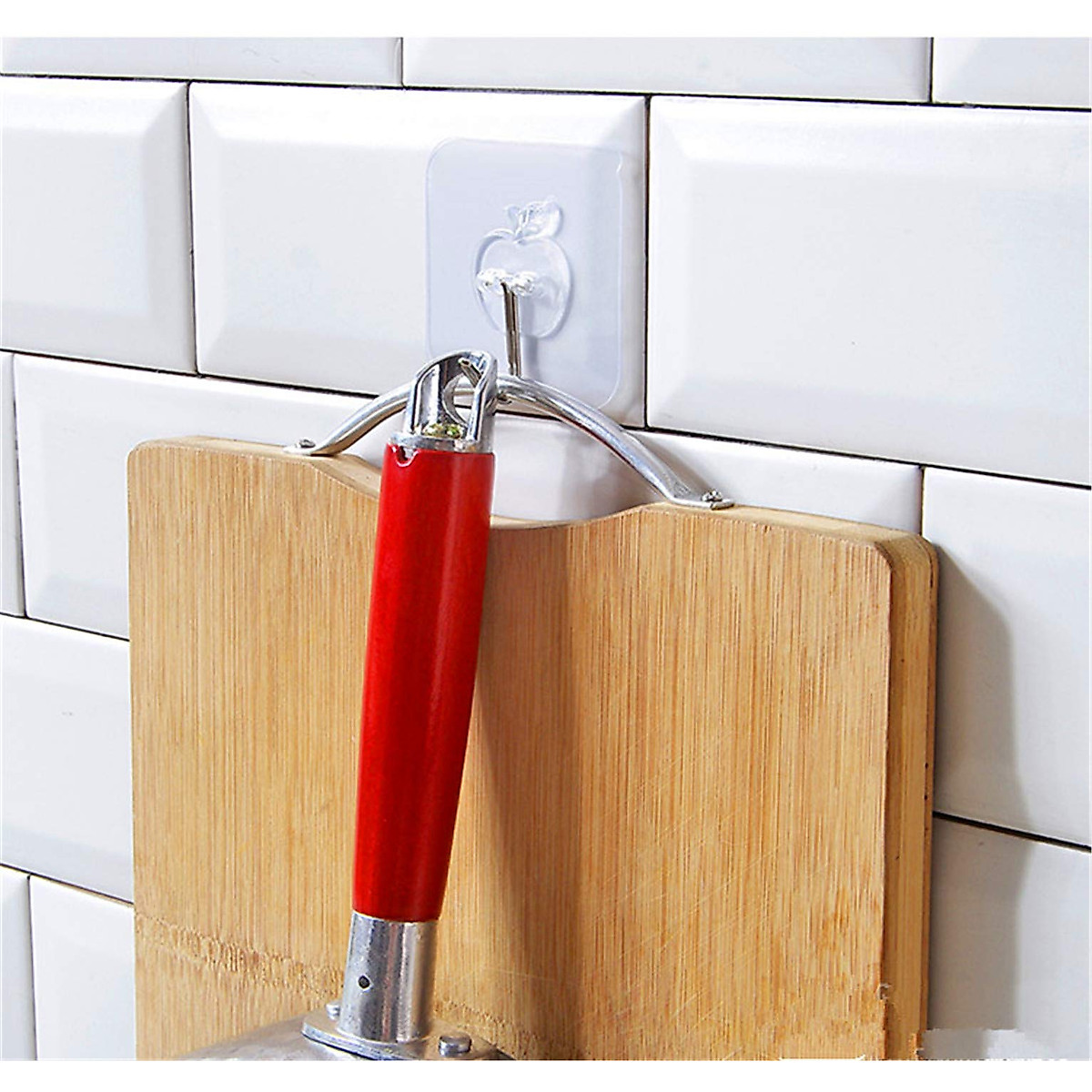 KK5 Wall Hooks 13.2lb(Max) Utility Stainless Steel Hook for Towel Bathrobe Coats Bathroom Kitchen Transparent Heavy Duty Hooks for Hanging & Ceiling Hanger