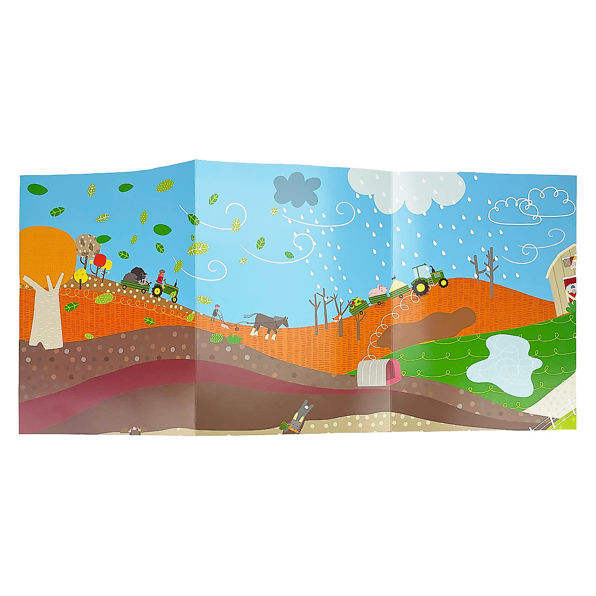 Farm - 500 Stickers and Puzzle Activities: Fold Out and Play! (John Deere: Children's Interactive Fold Out and Play Puzzle Activity Book)