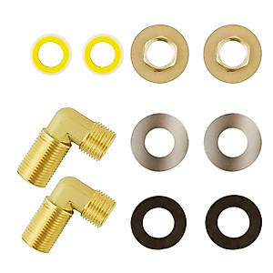 Worldwhere Wall Mount Commercial Faucet Installation kit,Brass 2 Pack Backsplash Mount Set for Stainless Steel Commercial Kitchen Prep & Utility Sink, G1/2