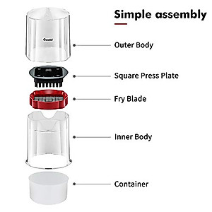 French Fry Cutter, Professional Home Style Potato Cutter Fry Cutter Onion Chopper Apple Slicer Corer Great for Potatoes Carrots Cucumbers 2 Blades