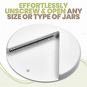 Under Cabinet Jar Opener - Undermount Lid Gripper Tool Easily Grip and Unscrew Multi-Sized Jars, Bottles and Containers - Ideal Kitchen Gadget for Weak Hands and Seniors with Arthritis