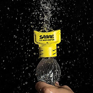 SABRE Eye Wash Adapter - Turns Water Bottle into Eye Wash Device - Flushes Contaminants from the Eye , Yellow, 2.4 oz