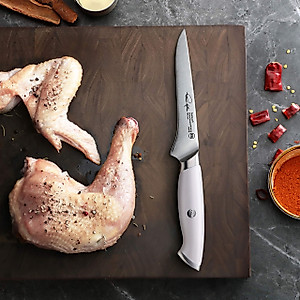 Cangshan Thomas Keller Signature Collection Swedish Powder Steel Forged, 6-Inch Boning Knife, White