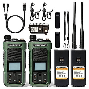 BAOFENG G11S GMRS Radio, NOAA Weather Radio Walkie Talkie Rechargeable, Long Range Two Way Radio with Earpiece, DIY GMRS Repeater Channels, Rechargeable GMRS Handheld Radio, 1 Pair