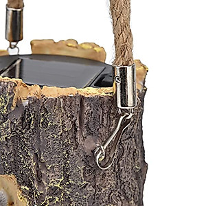 Animal Hanging Solar Lantern Resin with Lanyard LED Garden Light IP67 Waterproof for Courtyard Balcony Patios Stump Decoration Outdoor Camping Lamp