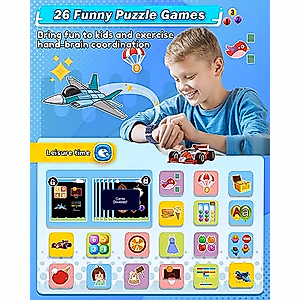 Sueseip Kids Watch for Boys Toys Age 6-8, HD Touchscreen Dual Cameras Smart Watch for Kids Boys Ages 5-7, Kids Toys with 26 Games Learn Card Audio Story for 6 7 8 9 10 Year Old Boys Birthday Gifts