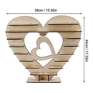 Wooden Chocolate Stand, Easy Assembly Cupcake Holder Eco Friendly Heart Shaped for Party for Wedding