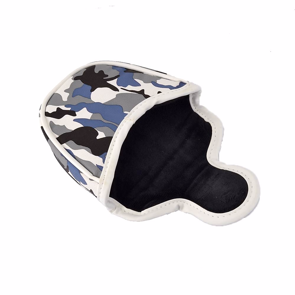 GOOACTION Camo Blue Golf Mallet Putter Head Cover Magnetic Closure with Camouflage Creative Pattern Synthetic Leather Putters Headcover