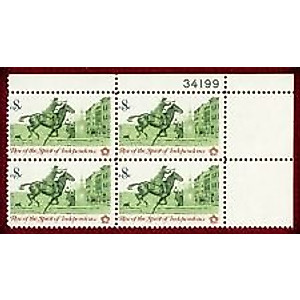 Scott 1478 Colonial Postrider - Block of 4 Stamps