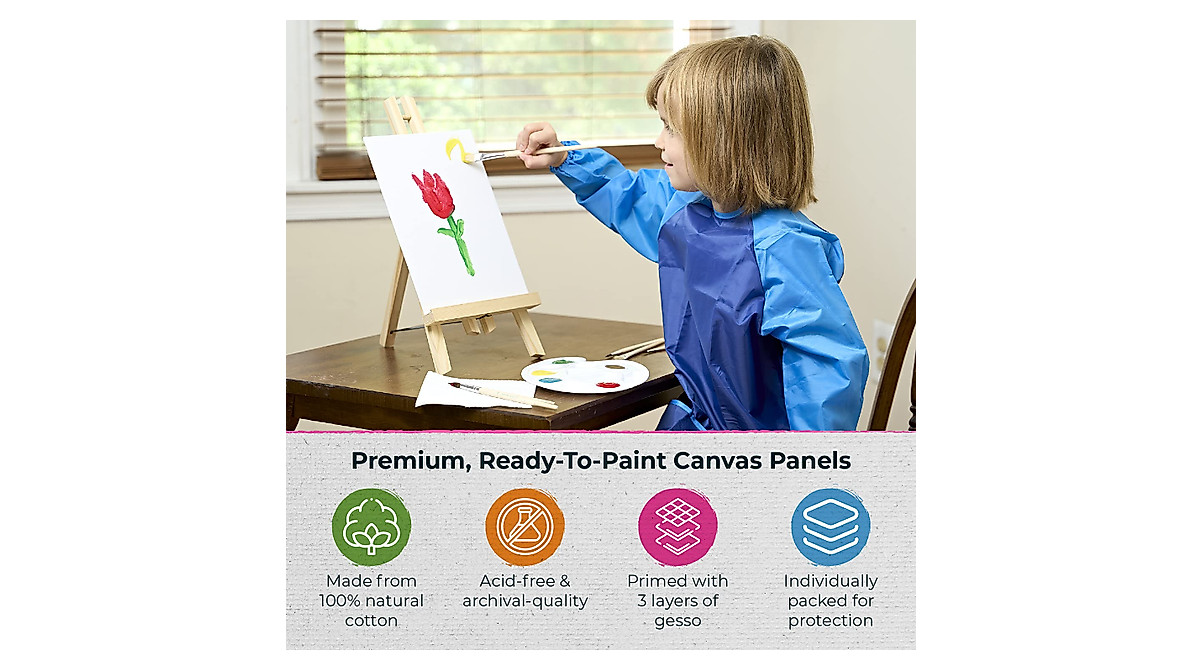 8x10 Canvas Boards Bulk Pack for Artists - Perfect for Beginners and Pros