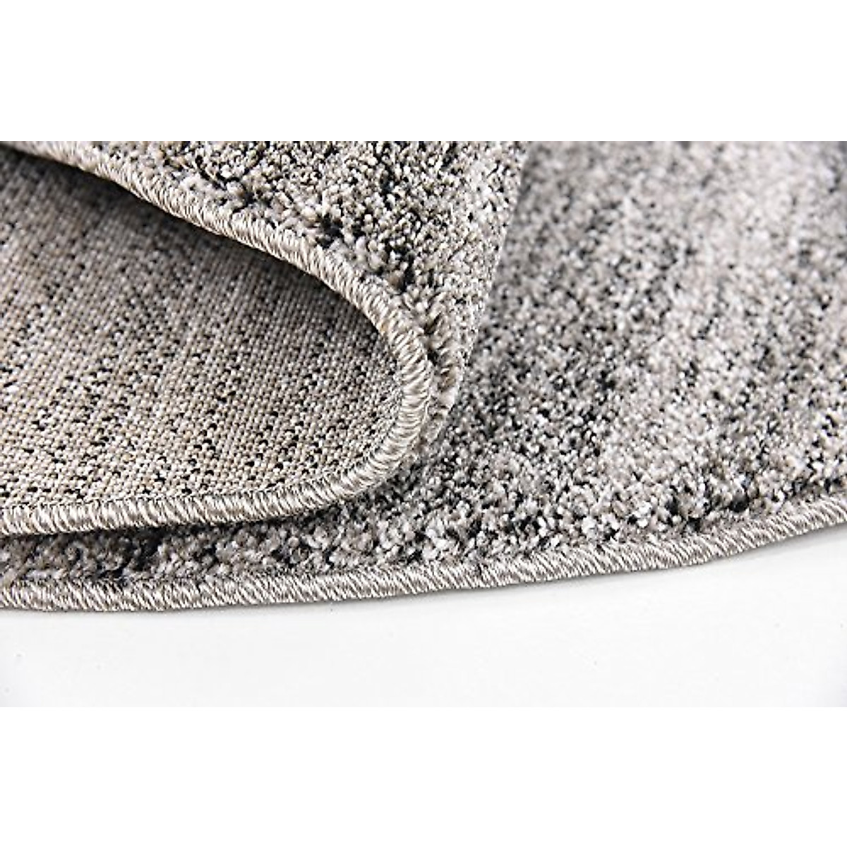 Unique Loom Del Mar Collection Area Rug-Transitional Inspired with Modern Contemporary Design, 6' 0 x 6' 0 Round, Light Gray/Beige