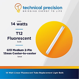 Replacement for GE General Electric G.E F14T12/CW Light Bulb by Technical Precision
