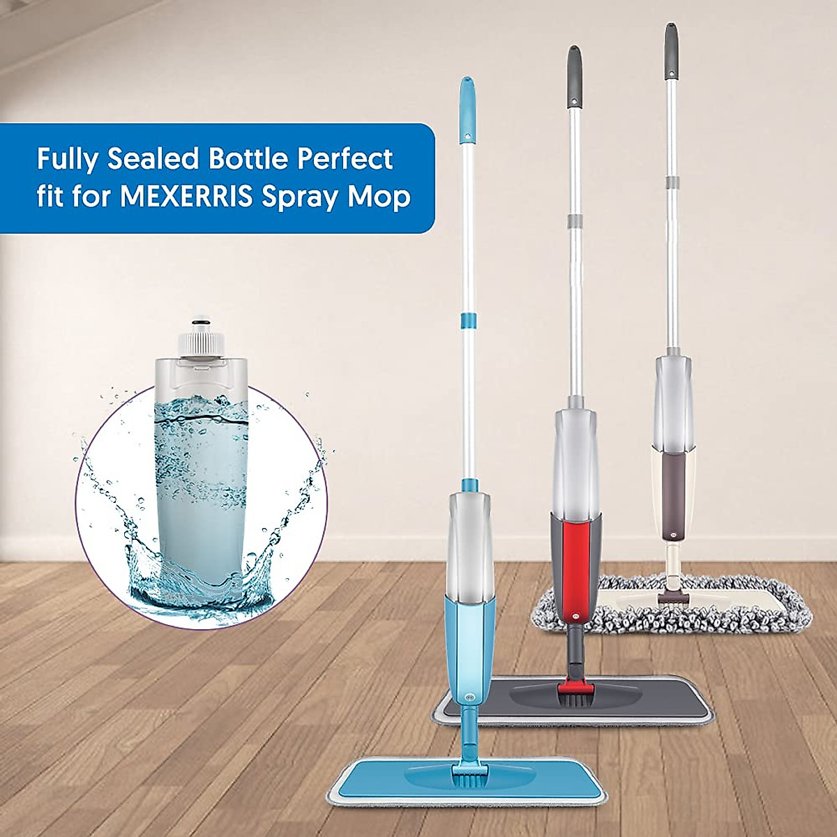 410ML Replacement Bottle for Spray Floor Mop - MEXERRIS Leak Free Microfiber Spray Mop Floor mop Refillable Bottle for Floor Cleaning,Suitable for MEXERRIS Brand ONLY