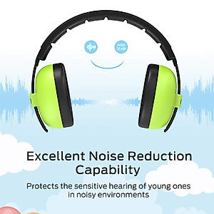 Dr.meter Ear Muffs for Noise Reduction 31NRR Noise Cancelling Headphones for Infants, Toddlers and Babies - Adjustable Hearing Protection Earmuffs for Airplanes Fireworks Concerts (Aged 0-3 Years)