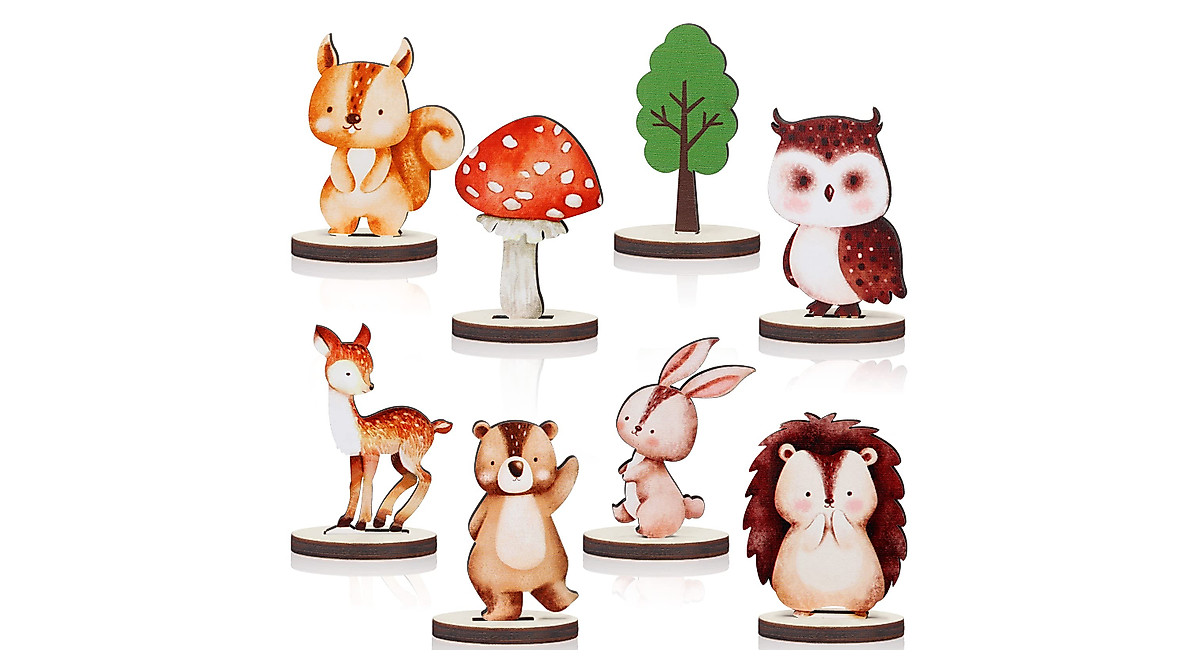 16 Pcs Woodland Animal Table Centerpieces for Decor