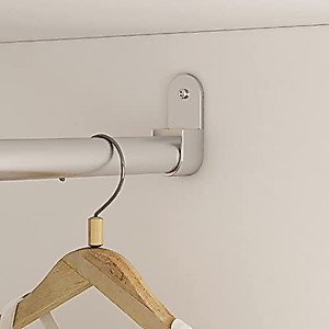 AIEGLE 2 Doors Wardrobe Armoire with Drawer, Freestanding Armoire Wardrobe Closet with Hanging Rod, Bedroom Wood Clothes Storage Cabinet Organizer in White (31.5" W x 18.9" D x 66.9" H)