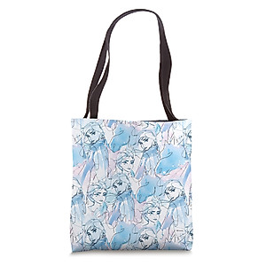 Disney Frozen 2 Anna and Elsa Watercolor Tote Bag