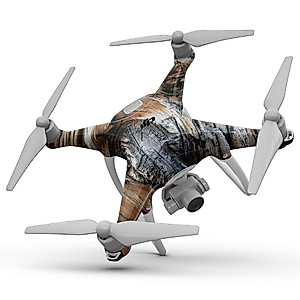 Design Skinz Design Skinz Raw Aged Knobby Wood Full-Body Wrap Decal Skin-Kit Compatible with The Drone DJI Phantom 2