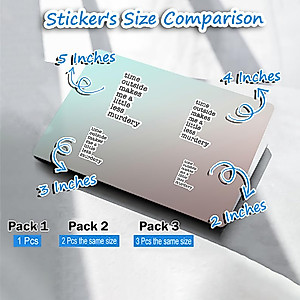 Akira Time Outside Makes Me A Little Less Murdery Sticker, Hiking Sticker, Nature Lover Sticker, Funny Sticker, Water Assitant Die-Cut Outdoor Decals for Laptop, Phone, Water Bottles, Kindle Sticker