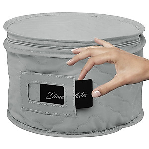 Sorbus China Storage Containers - 5 Pc Quilted Set for Moving & Transporting Dinnerware, Dishes, Round Plates, Glassware, Cups & Mugs with Felt Plate Protectors - Fine China Glass, Plate Storage Cases