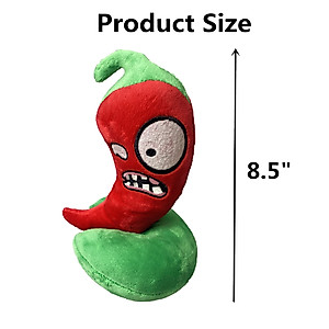 Suyudian 3 PCS PVZ Plant and Zombies Plush Plants Sets 1 2 Stuffed Soft Toys Chili, Double Cherry, Wogua PVZ Figure Doll, Great Gifts for Boys and Girls New