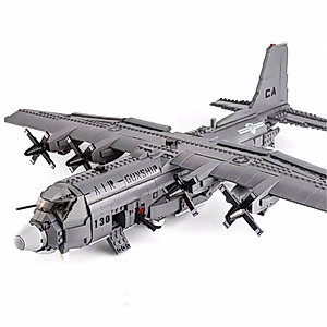 Xingbao Military Army Series The AC130 Aerial Gunboat Set Building Blocks Bricks Educational Toys Classic Model Plane WW2 Toys Adult Toys for Men Compatible All Major Brand