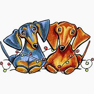 CafePress Dachshund Christmas Greeting Cards Greeting Card (20-pack), Note Card with Blank Inside, Birthday Card Matte