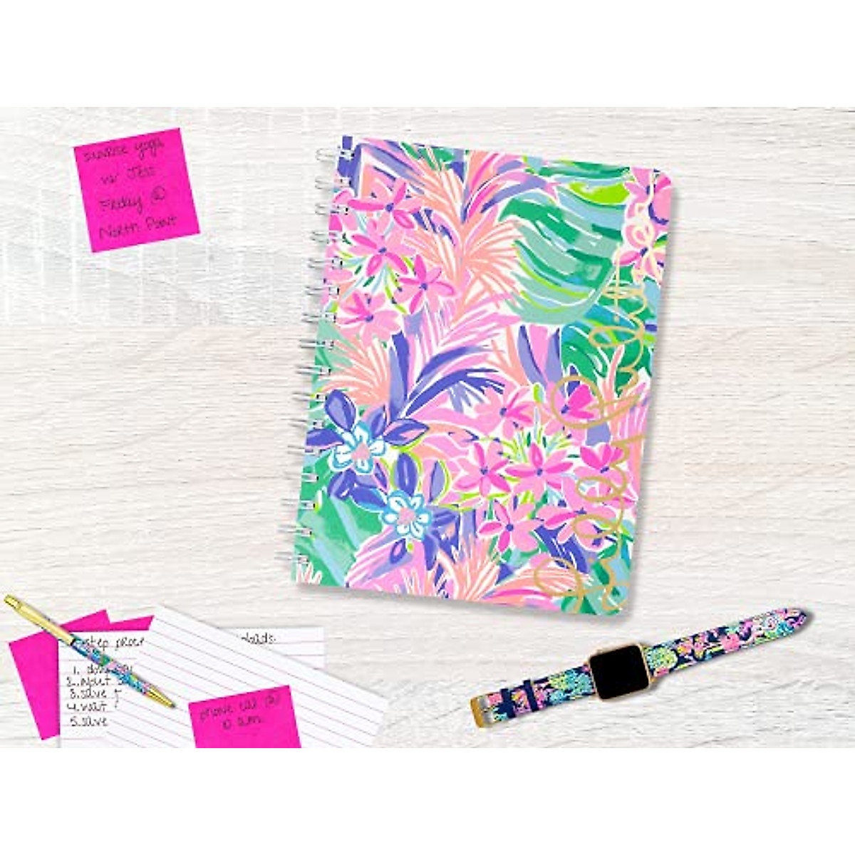 Lilly Pulitzer Hardcover Mini Spiral Notebook, 8.25" x 6.5" Small Journal with 160 College Ruled Pages, It Was All A Dream