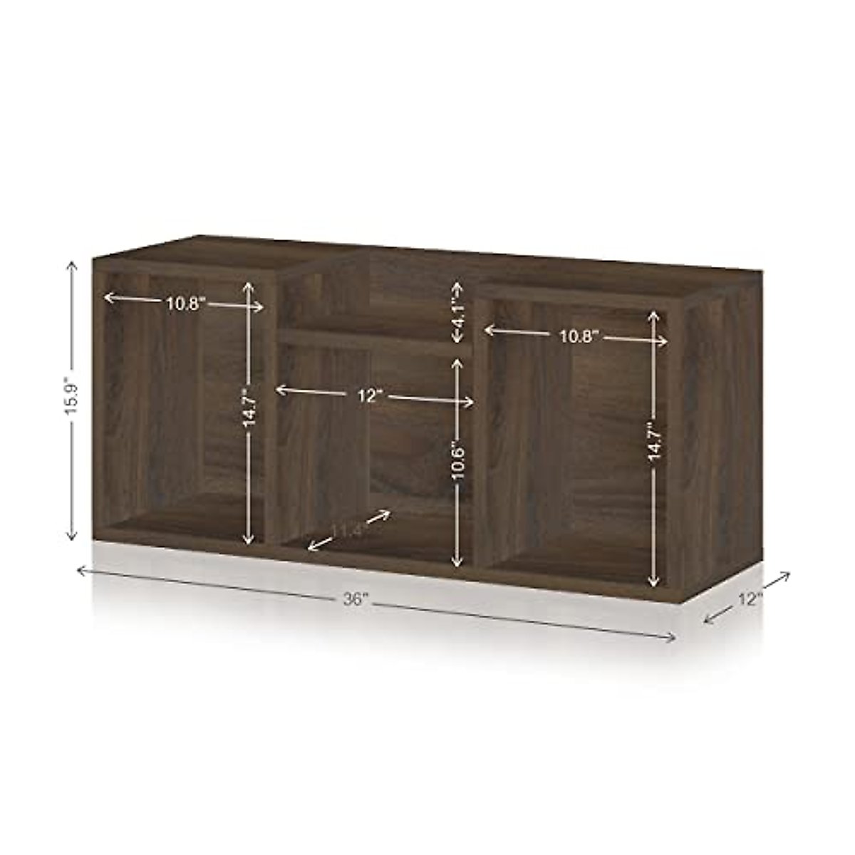 Way Basics Stacking 3 Cubby Bookshelf Storage Organizer (Tool-Free Assembly)