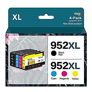 Stiizo 952XL Higher Yield Upgraded Ink Cartridges Replacement for 952 XL Compatible with OfficeJet Pro 8710 8720 8702 7720 7740 8715 8730 8740 8216 8725 8700 Printer ( 4 Pack)