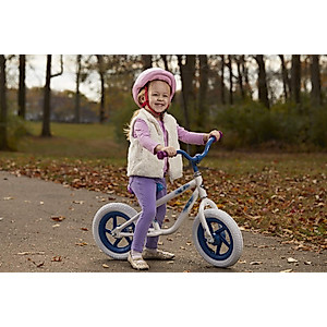 Huffy Frozen 2 Balance Bike for Toddler & Kids, Elsa Graphics, Purple, White, 12 inch