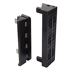 for PS4 Slim Cooling Fan with hub, Game Console Automatic Intelligent Cooling Fan & 4 Port USB Hub for PS4 Slim Gaming Console Host
